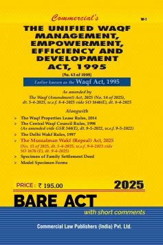 Unified WAQF Management, Empowerment, Efficiency and Development Act, 1995 (Earlier known as the ...